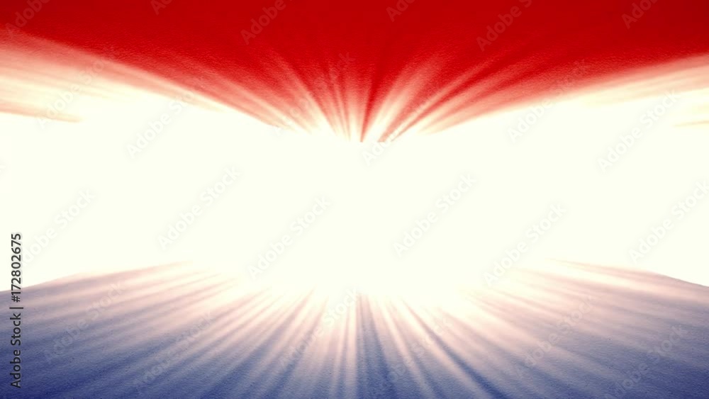 Netherlands flag waving seamless loop with sun light rays new quality ...