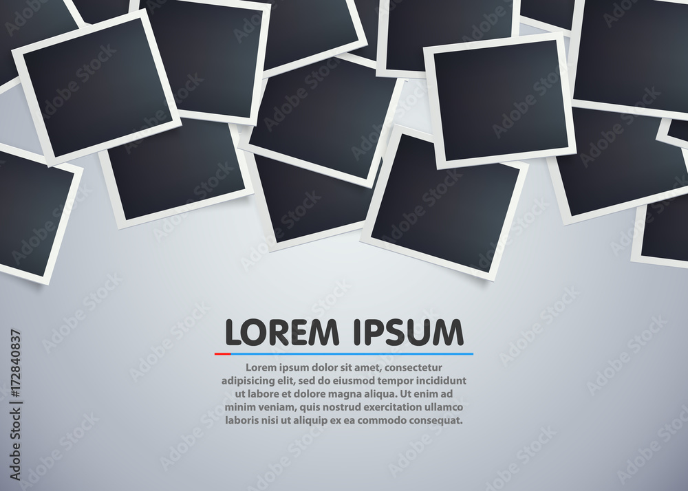 Retro photo frame background. Sweet memories concept. Stock Vector ...