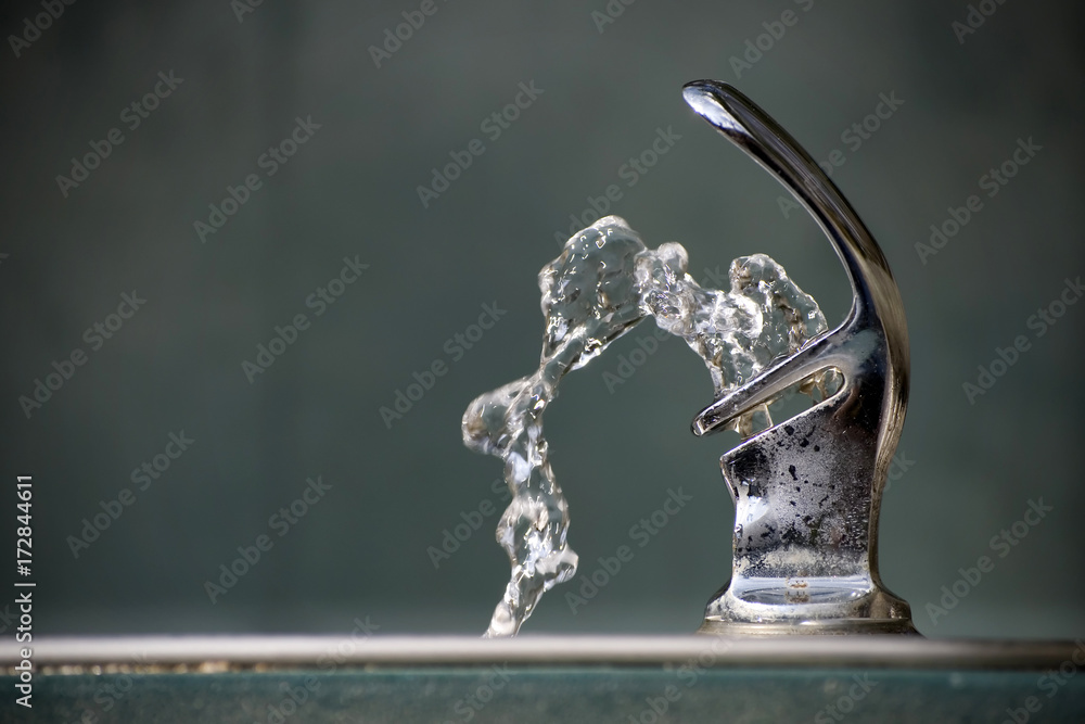 Drinking Water Flowing from a Fountain Stock Photo | Adobe Stock