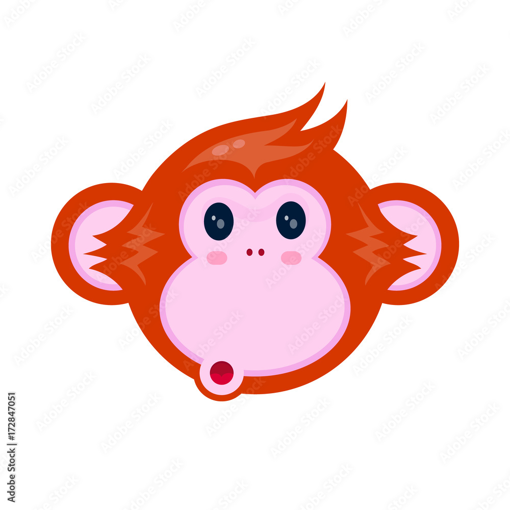 Cute Cartoon Monkey Faces