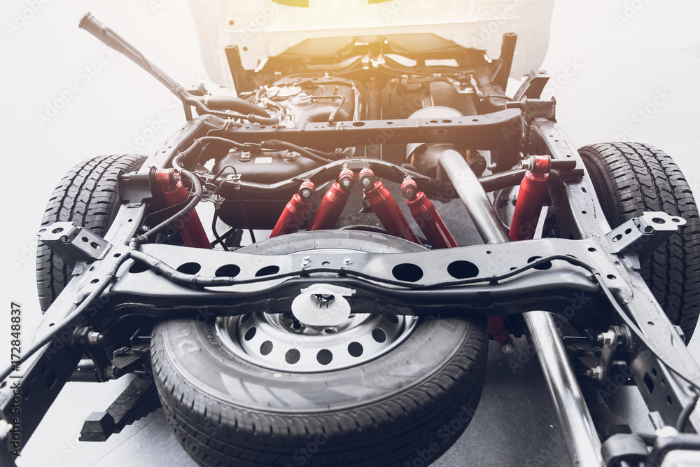 pickup truck underbody vehicle car chassis with spare tire clean new ...