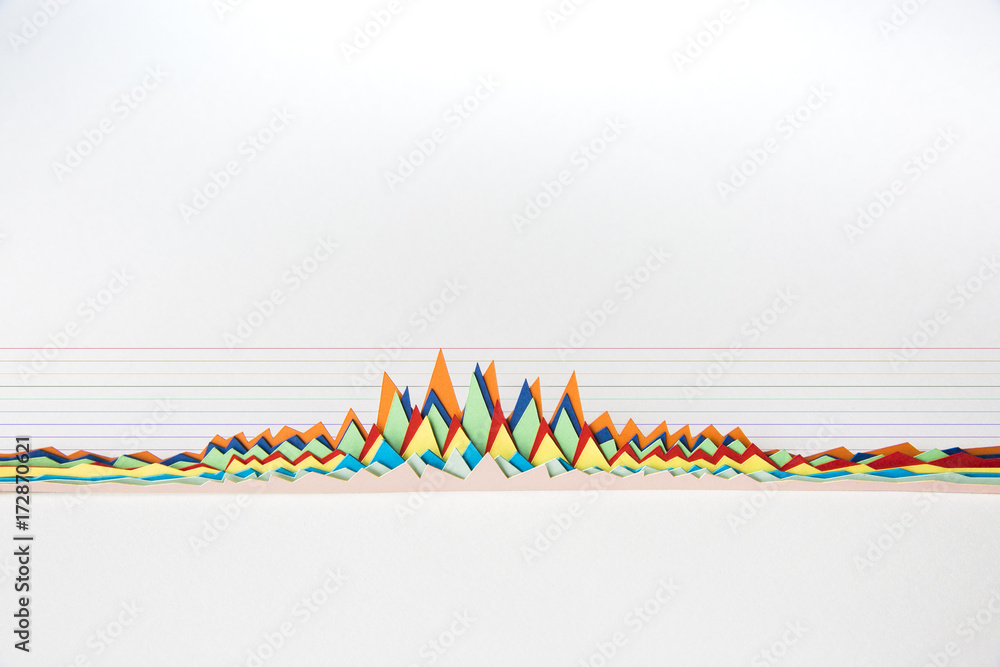 Handmade 3D charts showing results Stock Photo | Adobe Stock