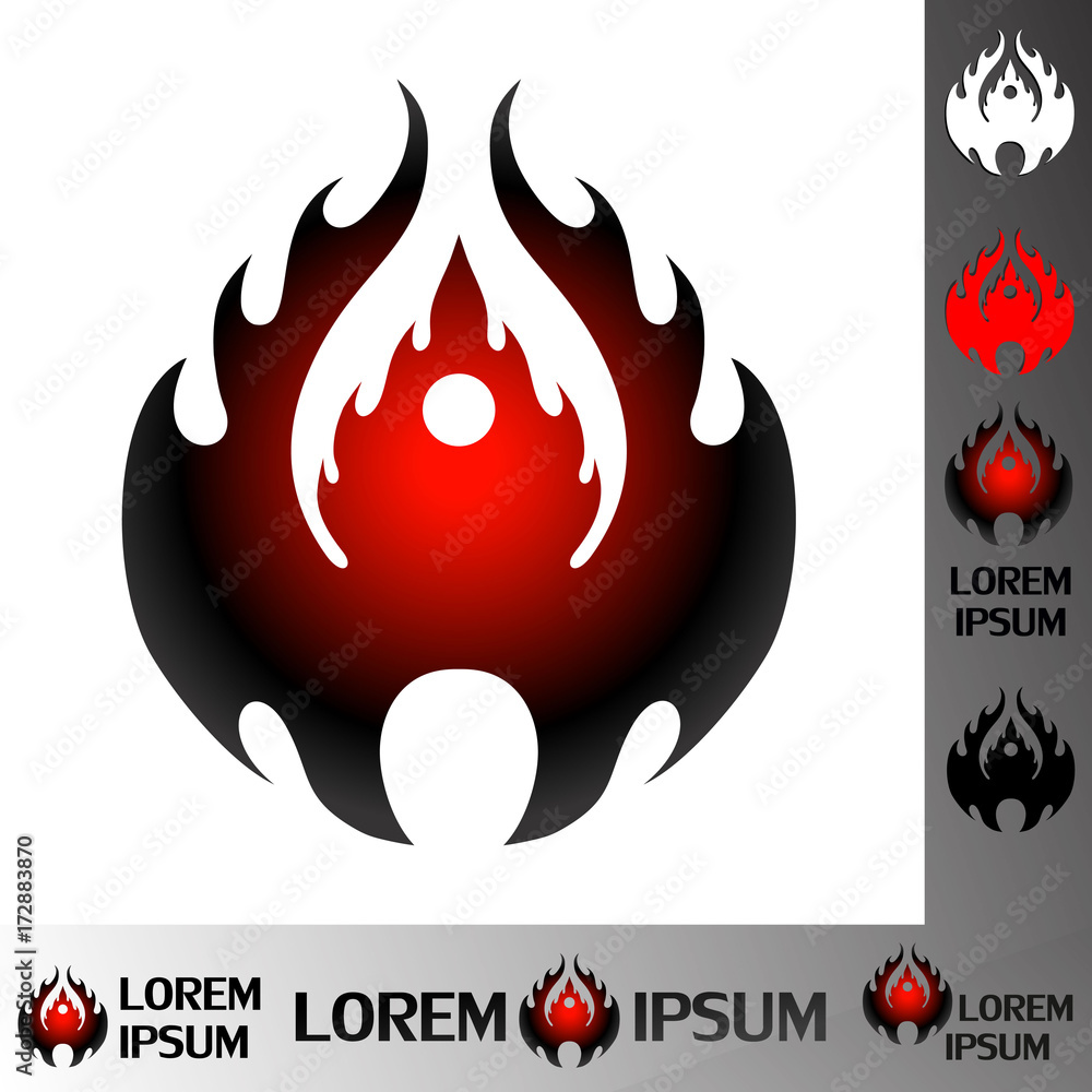 sign of fire, stylized logo(Slavic symbol) Stock Vector | Adobe Stock