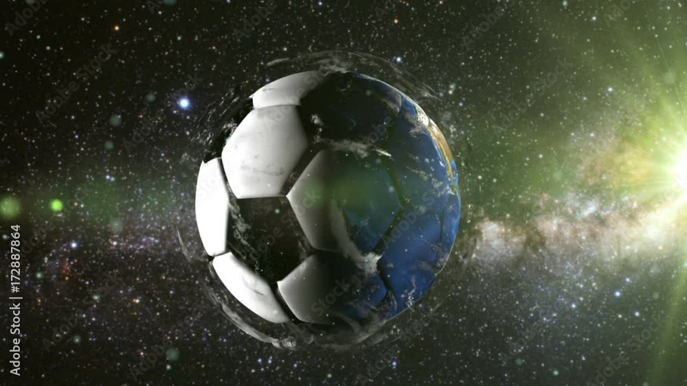 Planet Earth in the form of a ball in space, maps and textures provided ...