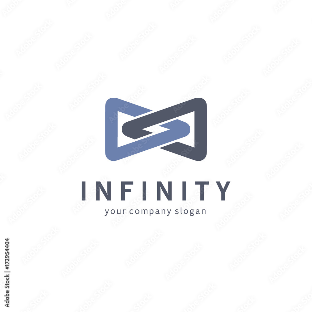 Vector logo design for business. Infinity sign. Bow tie sign Stock ...