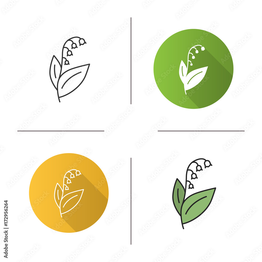 Lily of the valley icon Stock Vector | Adobe Stock