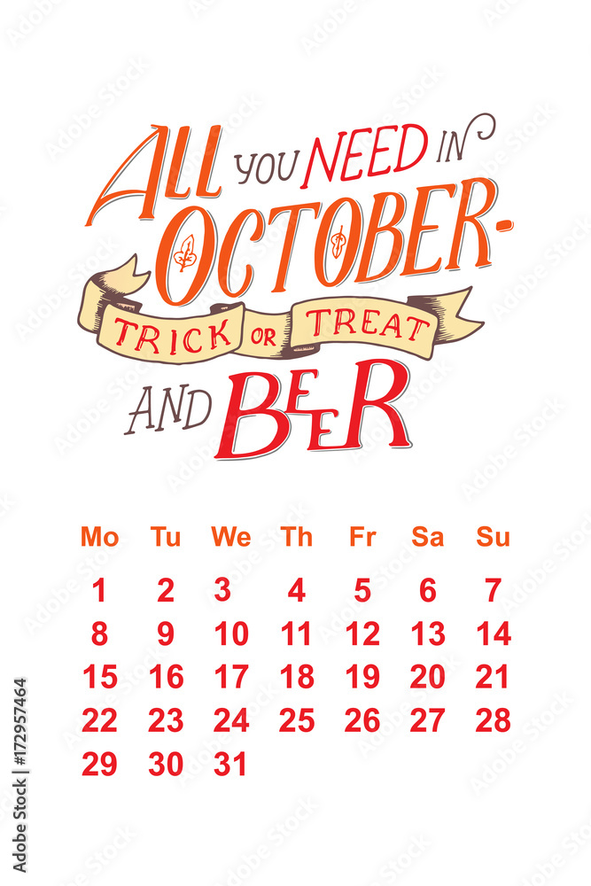October Quotes For Calendars