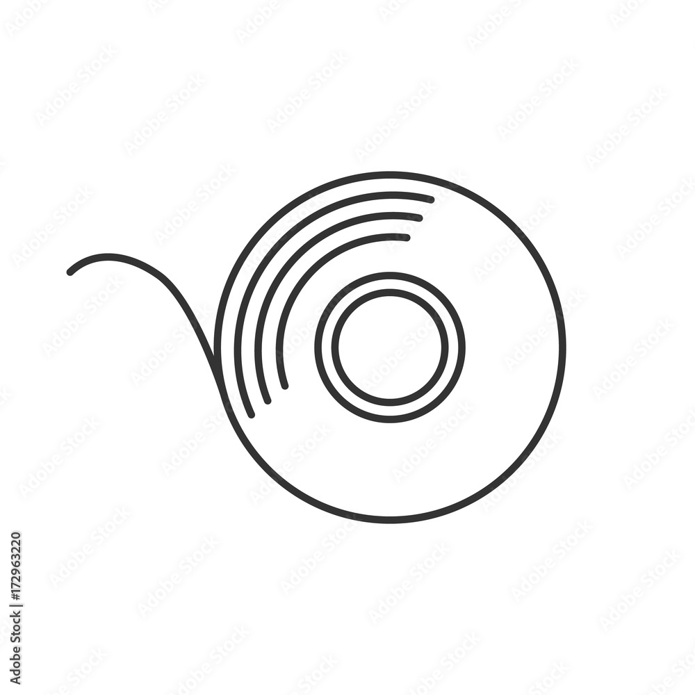 Adhesive tape roll linear icon Stock Vector | Adobe Stock