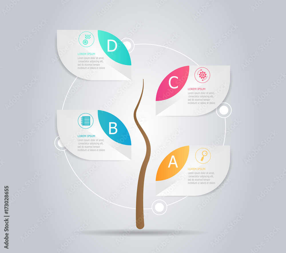 abstract tree infographic element background Stock Vector | Adobe Stock