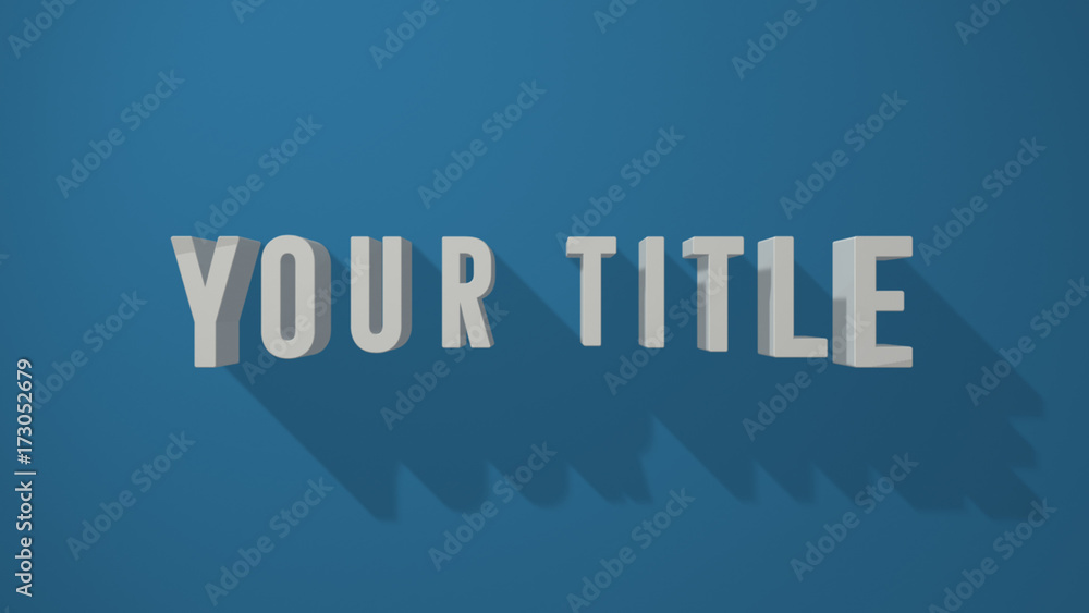 3D Title Stock Template | Adobe Stock