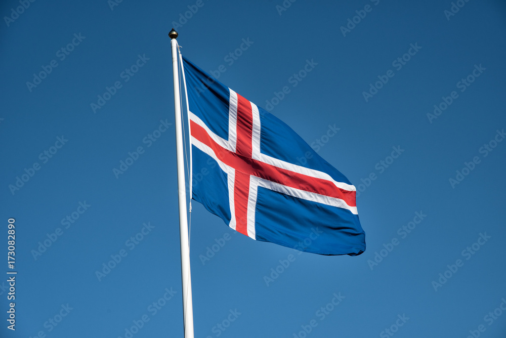 Islandflagge Stock Photo | Adobe Stock