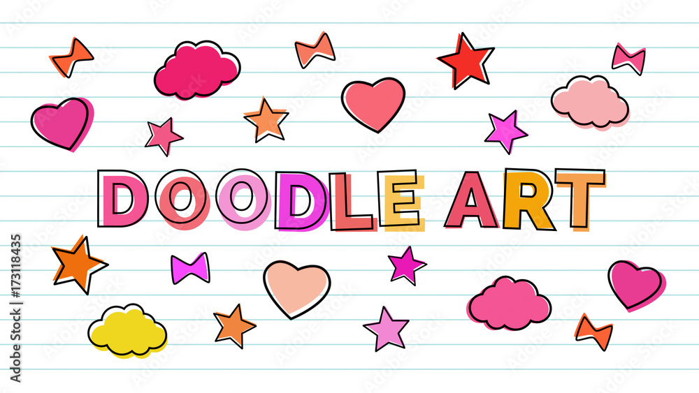 Doodle Art Stock Template | Adobe Stock