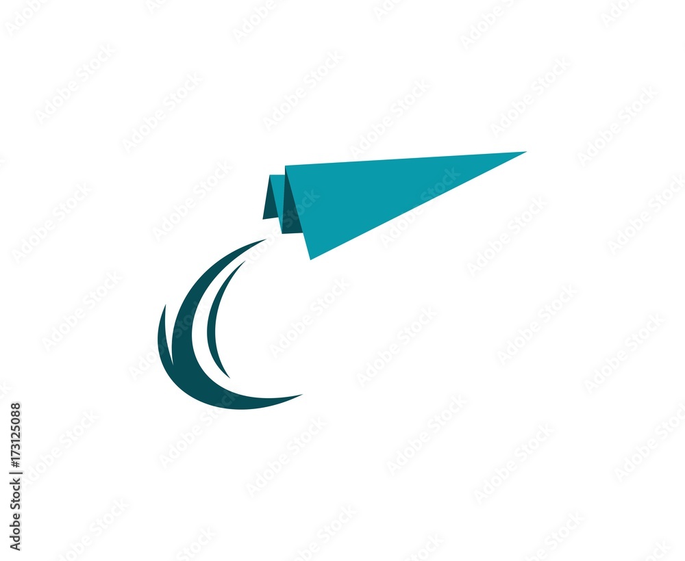 Paper plane logo Stock Vector | Adobe Stock