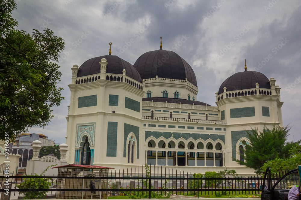 Great Mosque of Medan or Masjid Raya Al Mashun is a mosque located in ...