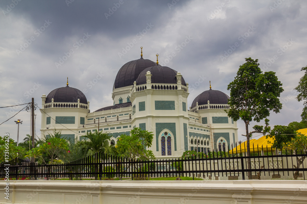 Great Mosque of Medan or Masjid Raya Al Mashun is a mosque located in ...
