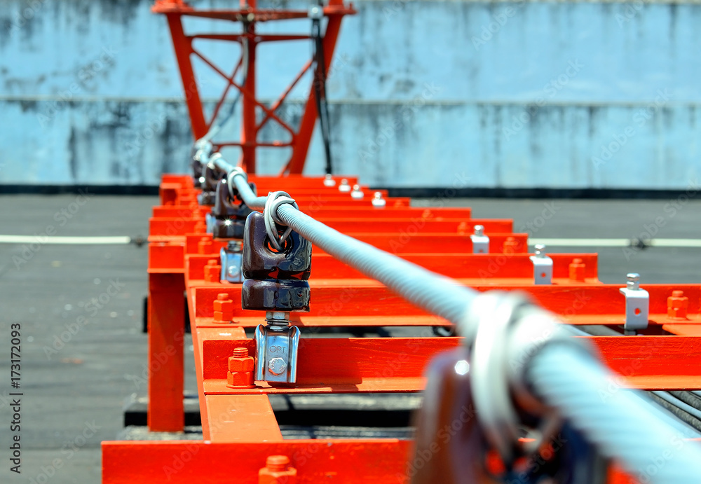 pin post insulator grounding system background Stock Photo | Adobe Stock