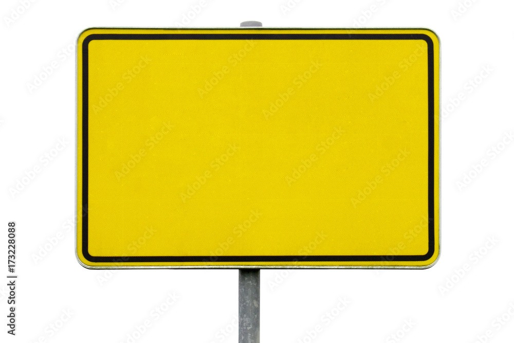 Póster Ortsschild, blanko und freigestellt – Cuadro para Pared | Posters.es