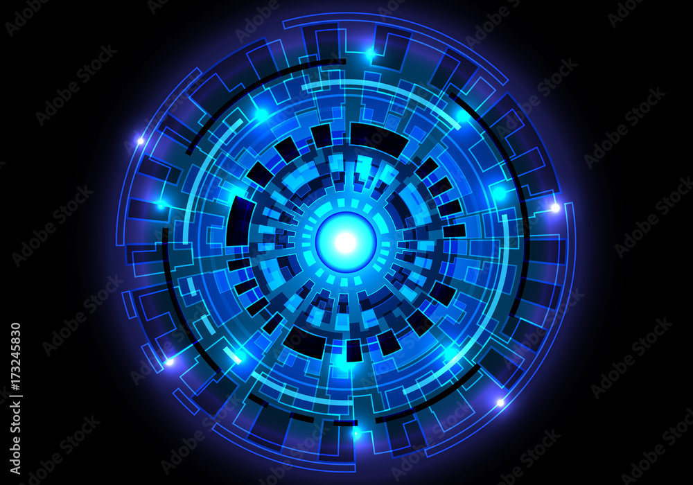 Abstract blue circle futuristic technology design modern futuristic ...