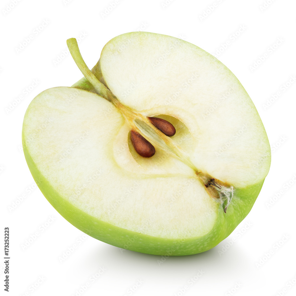 Half Green Apple