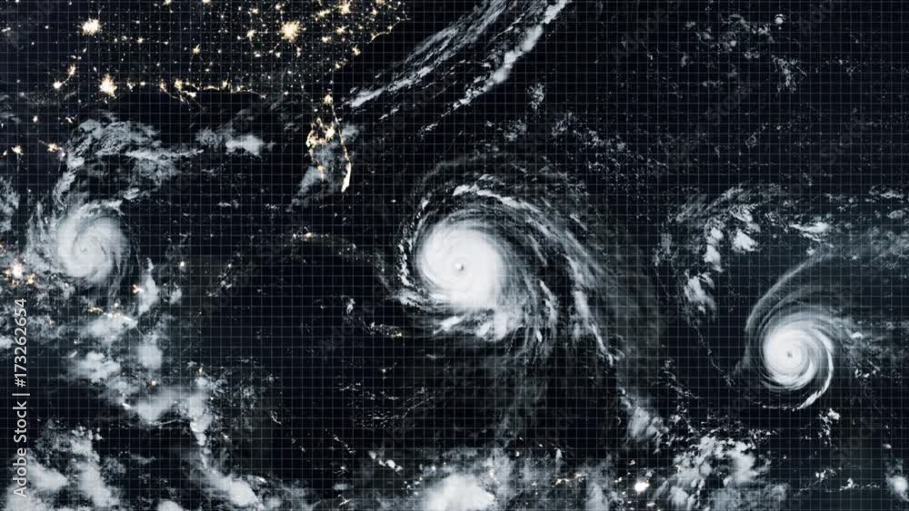Three major hurricanes in the Atlantic basin. Hurricane Katia ...