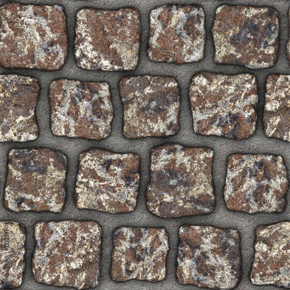 S024 Seamless texture - cobblestone pavers Stock Illustration | Adobe Stock