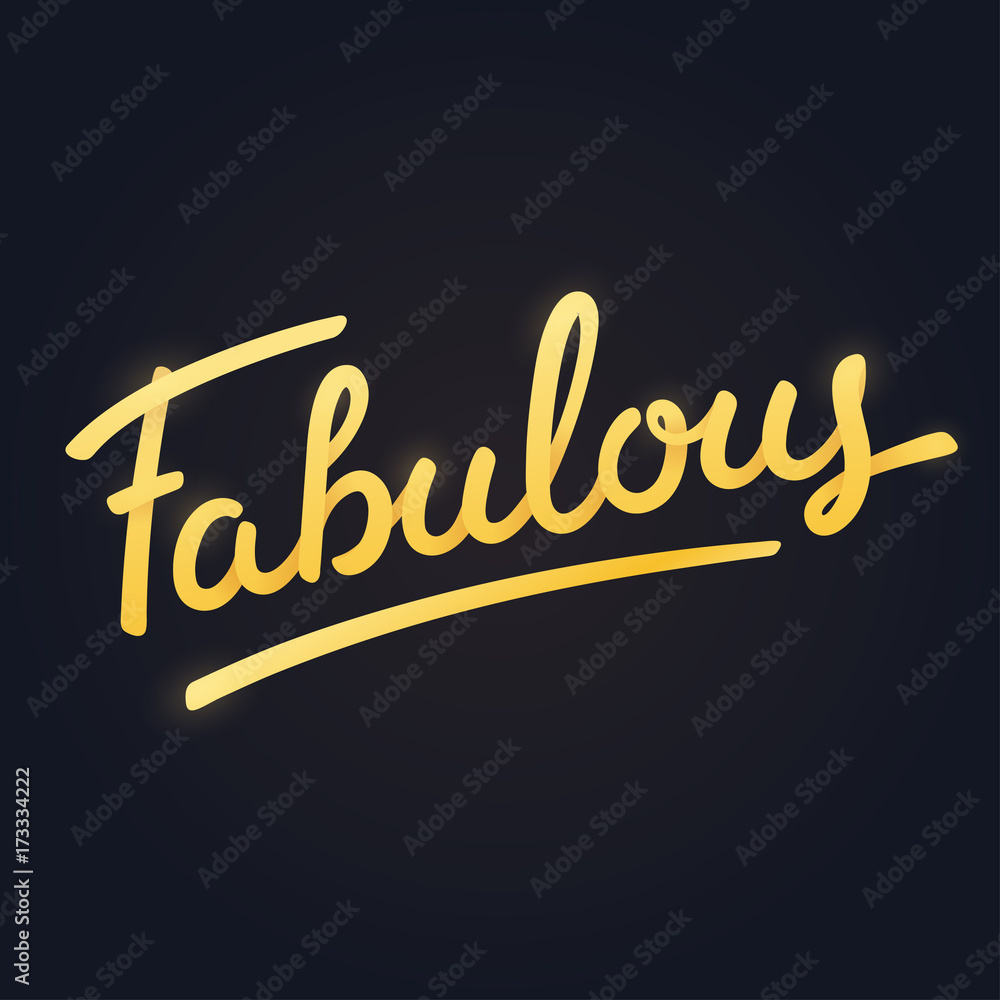 Fabulous hand lettering Stock Vector | Adobe Stock