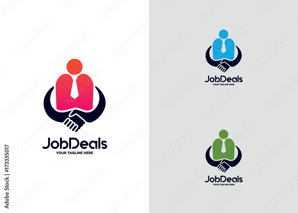 Job Deal Logo Template Design Vector, Emblem, Design Concept, Creative ...