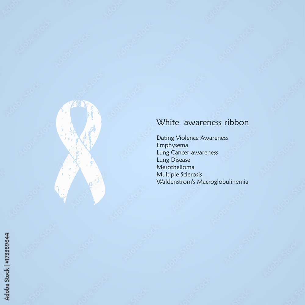 White Awareness Ribbons