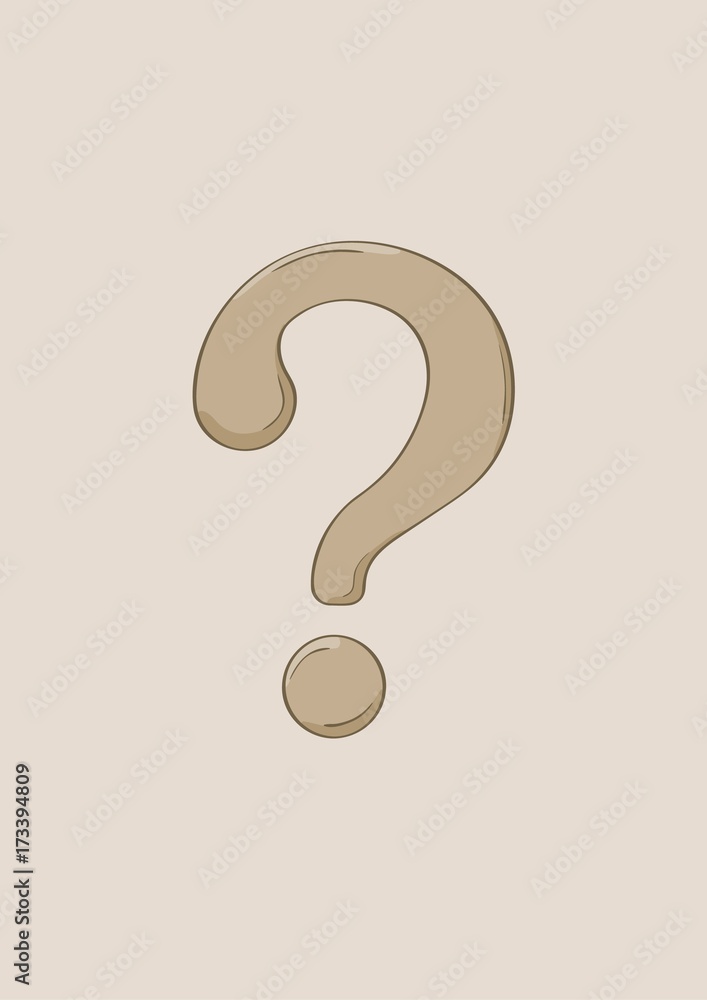 brown question mark Stock Vector | Adobe Stock