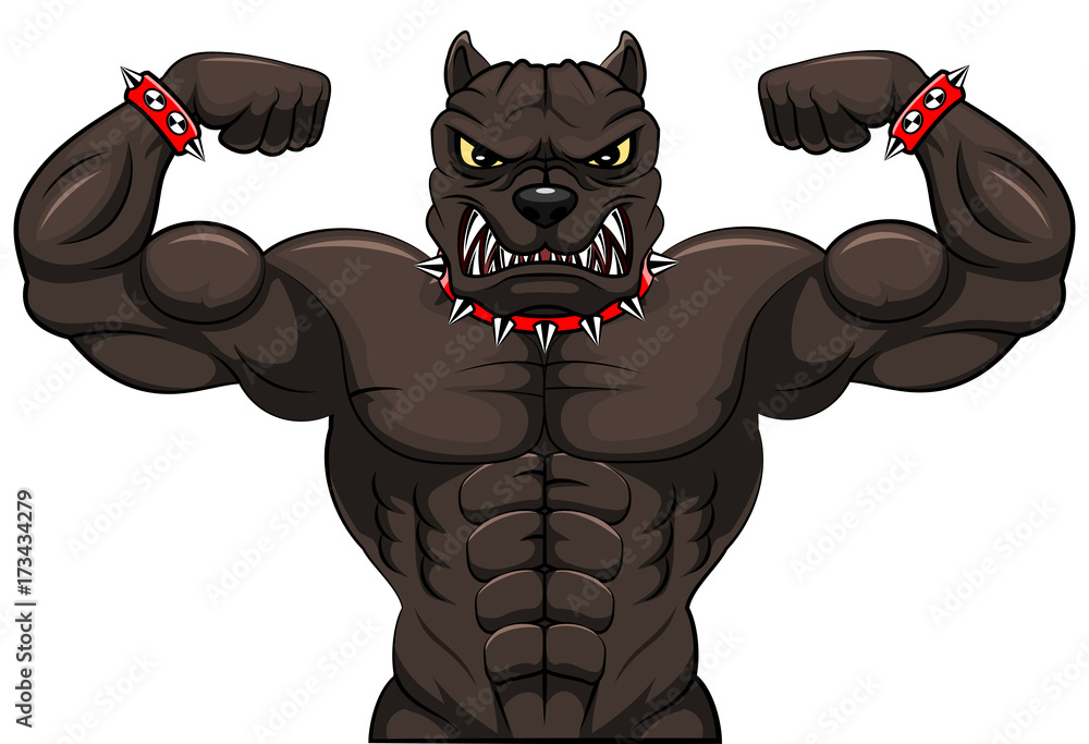 Angry dog mascot cartoon. Vector illustration Stock Vector | Adobe Stock