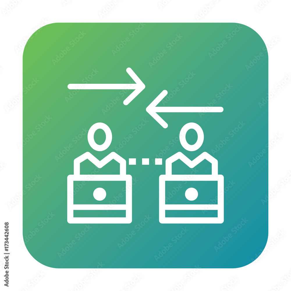 Assigning workers icon, workers symbol. Modern, simple flat vector ...