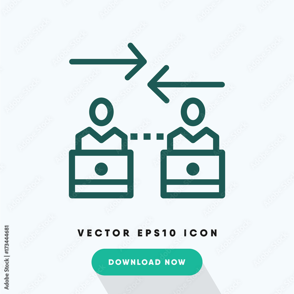 Assigning workers icon, workers symbol. Modern, simple flat vector ...