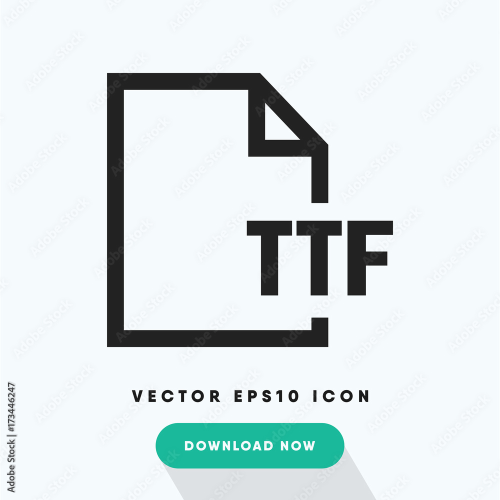 Ttf file vector icon Stock Vector | Adobe Stock