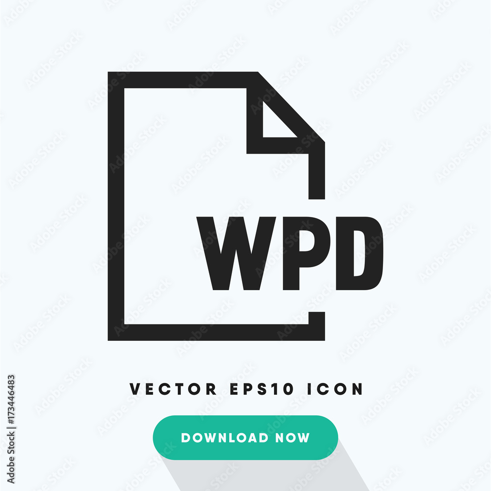 Wpd file vector icon Stock Vector | Adobe Stock