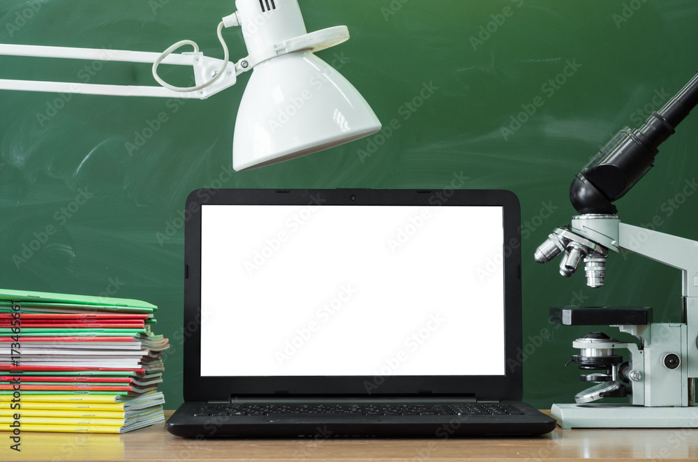 Teacher or student desk table. Education background. Education concept ...