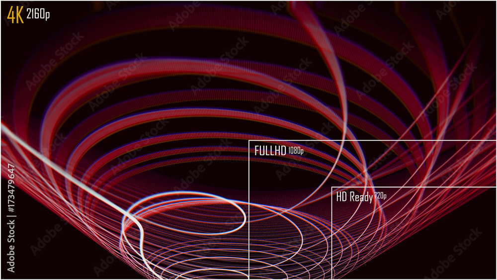 4K // Full HD // HD Ready television resolution display with comparison ...