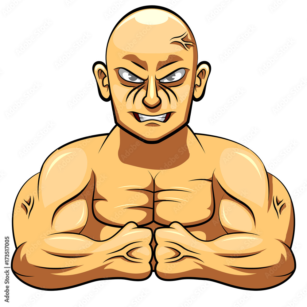 Strict coach bodybuilding and fitness. Vector illustration Stock Vector ...