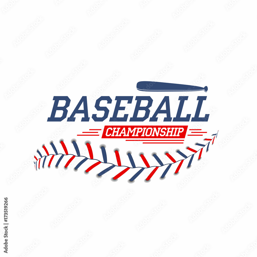 Baseball background. Baseball ball laces, stitches texture with bat ...
