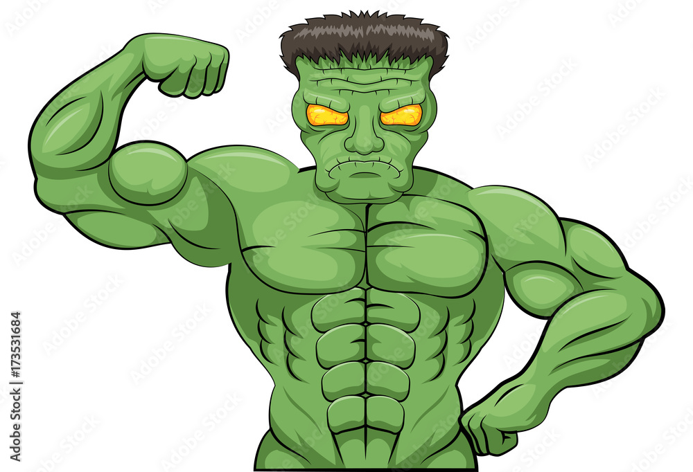 Frankenstein angry cartoon. Vector illustration Stock Vector | Adobe Stock