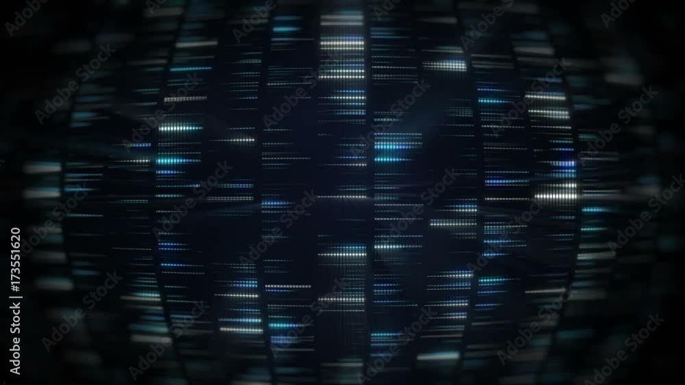 Blue abstract technology background. Computer generated seamless loop ...