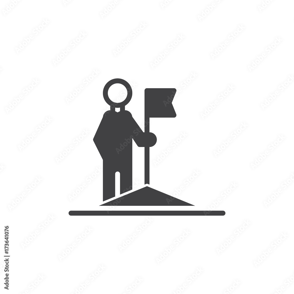 Goal icon vector, filled flat sign, solid pictogram isolated on white ...