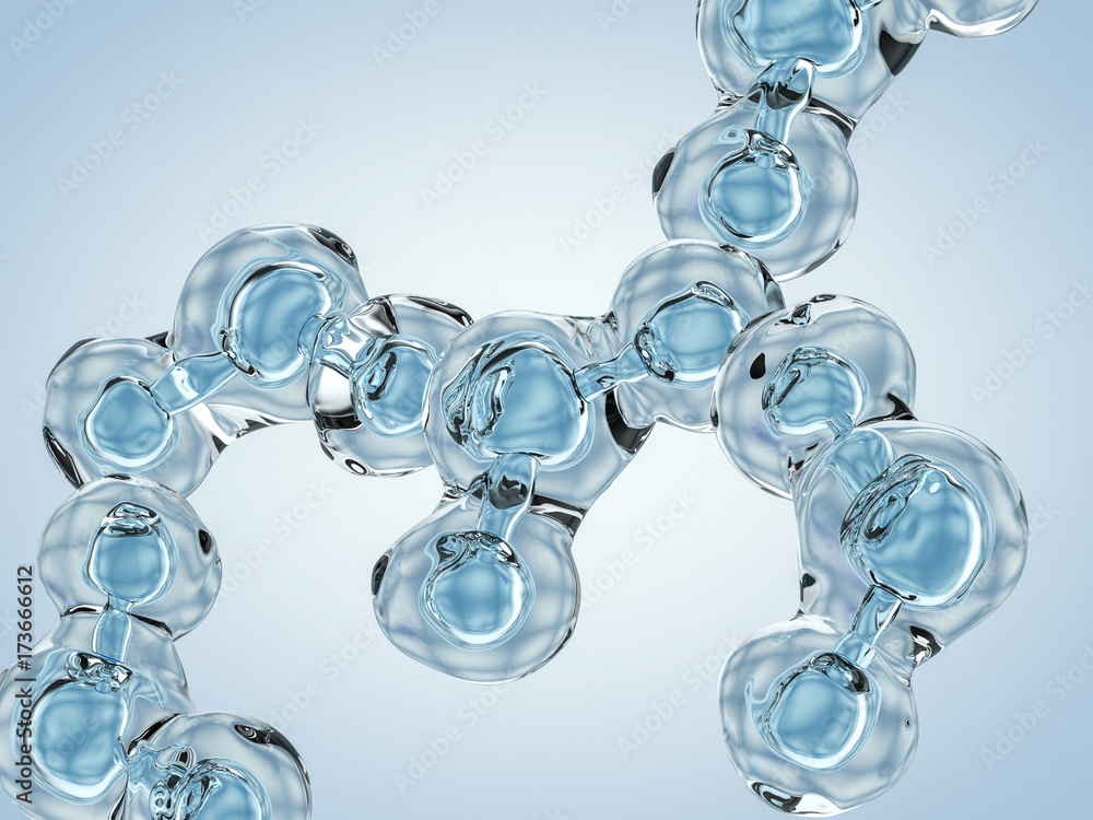 Molecule of Water. Structure. 3D rendering Stock Photo | Adobe Stock