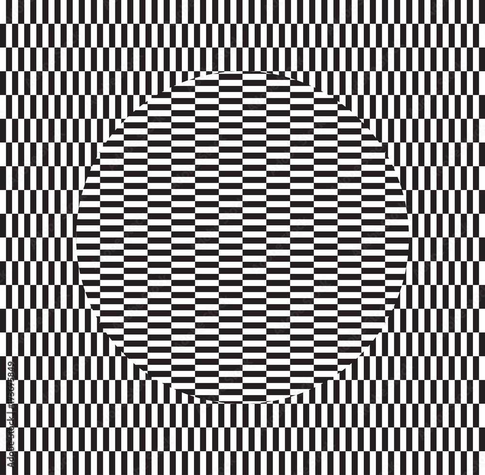 Optical illusion of torsion and rotation movement. Dynamic effect ...