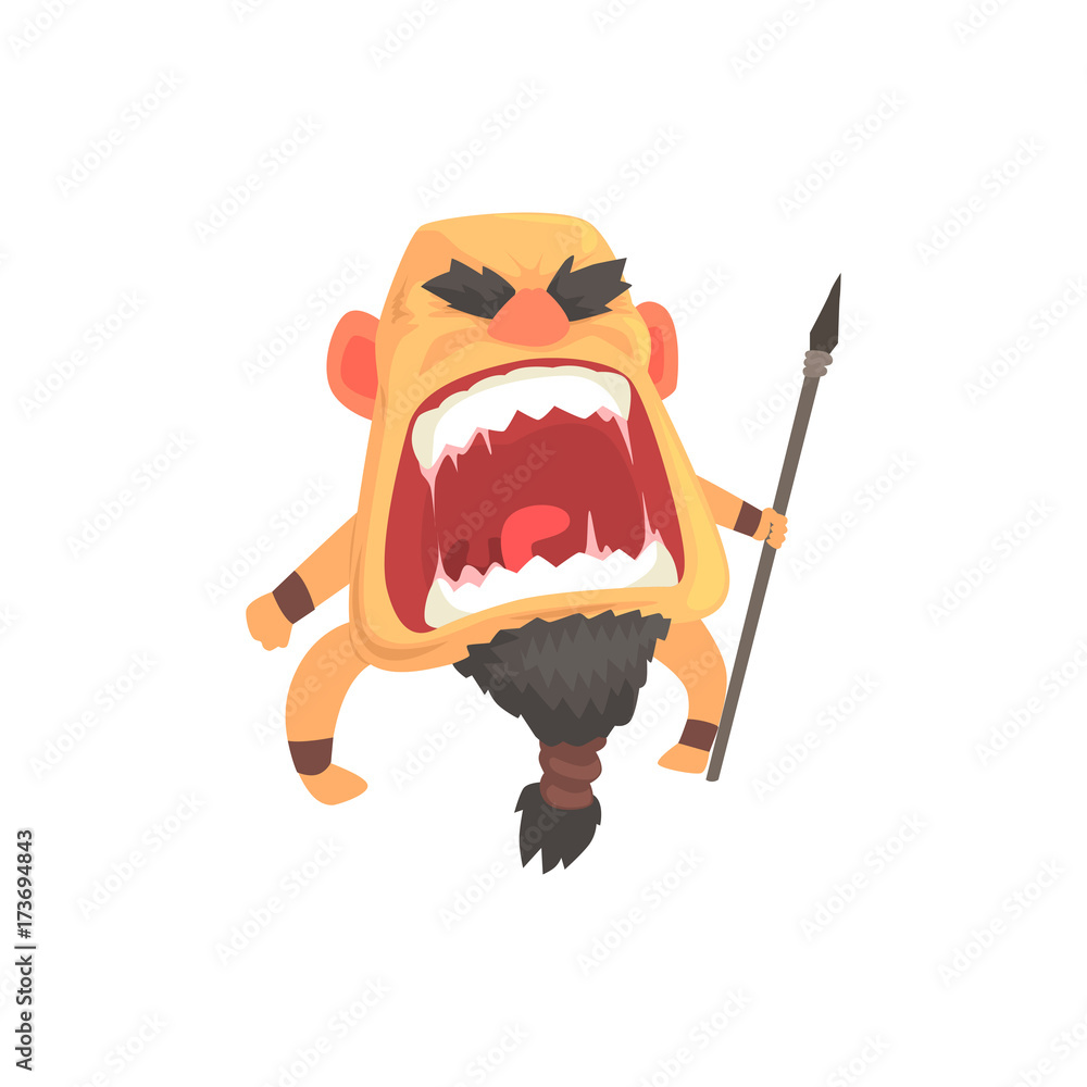 Yelling Cartoon Face