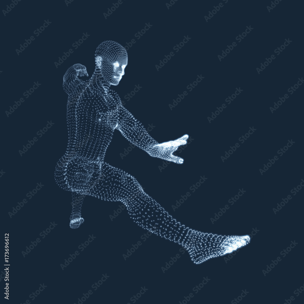 Kickbox Fighter Preparing to Execute a High Kick. Fitness, Sport ...