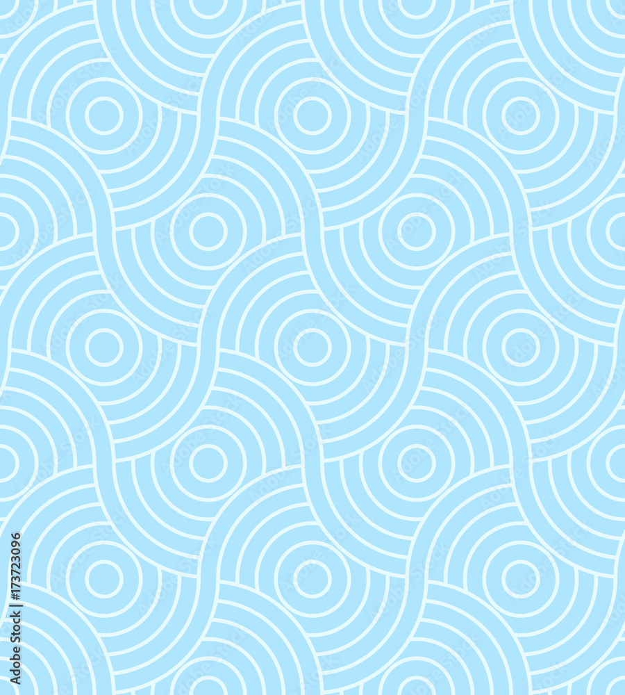 Pattern seamless circle abstract wave background stripe cute blue two ...