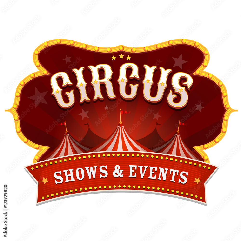 Circus Banner With Big Top Stock Vector | Adobe Stock