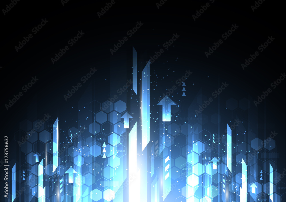 Abstract future digital speed technology concept, science, energy ...
