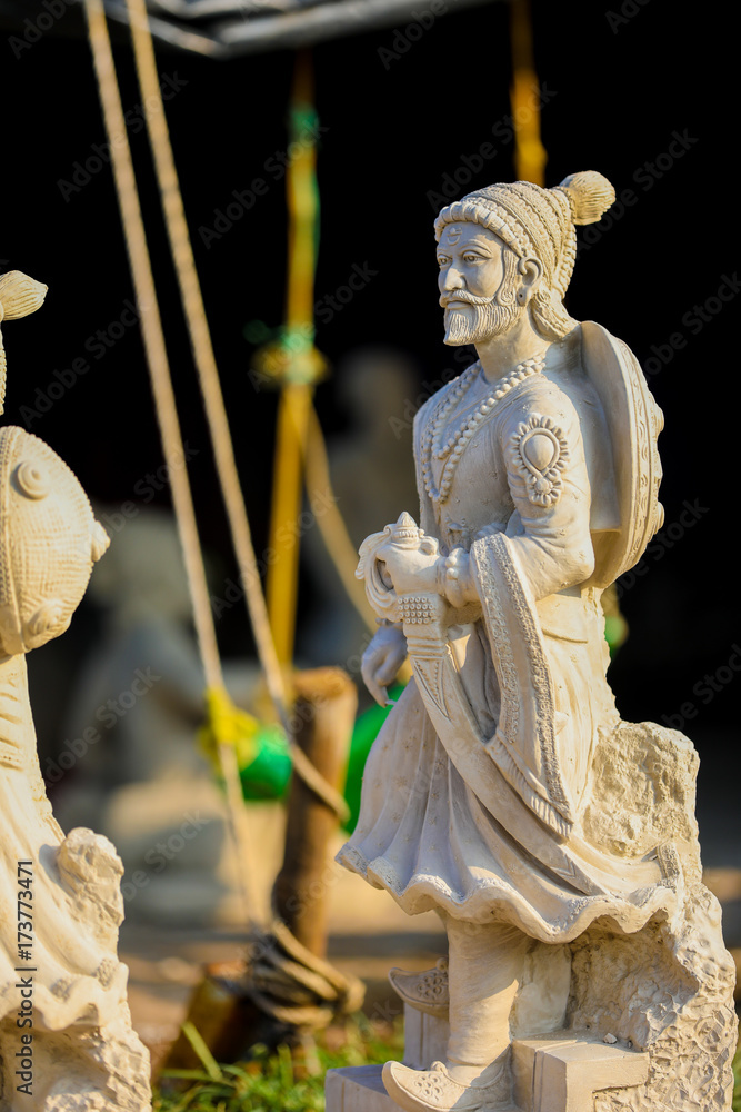 Indian King Shivaji Maharaj sculpture Stock Photo | Adobe Stock
