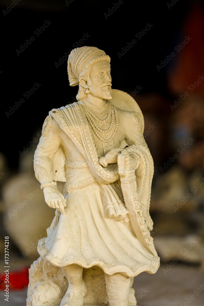 Indian King Shivaji Maharaj sculpture Stock Photo | Adobe Stock